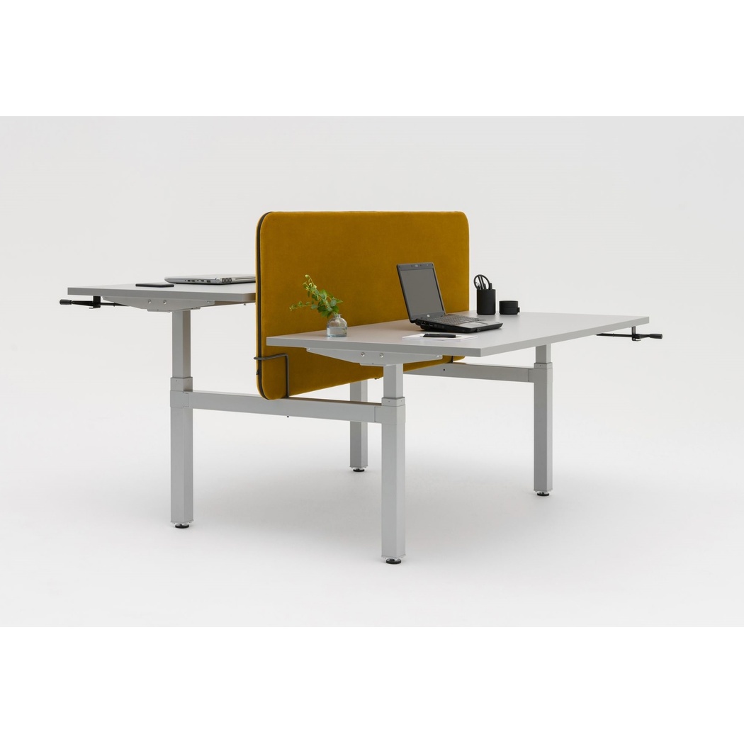Ogi Drive 55 2-Persons Sit-Stand Office Bench Desk w/Hand Crank ...