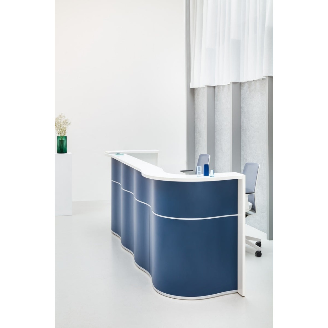 Wave 140 Straight Counter Reception Desk by MDD Office Furniture