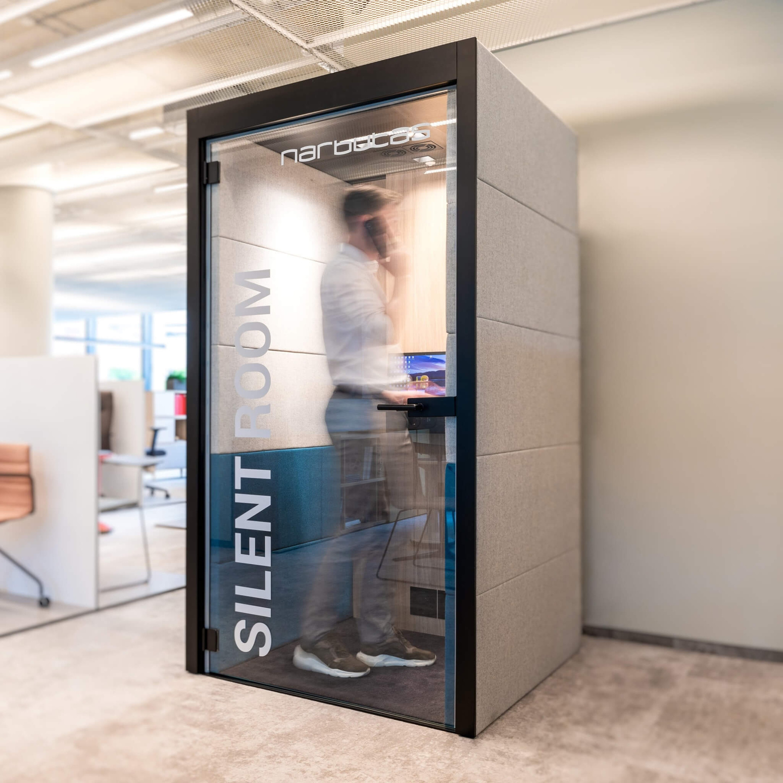 Silent Room S Small Soundproof Acoustic Office Pod with Melamine Walls ...