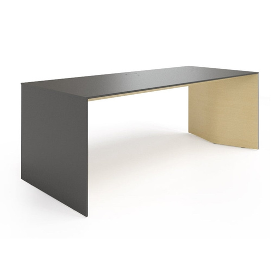 Move 70.8 Executive Fixed Desk w/Built-in Power Socket Block, Grommet ...