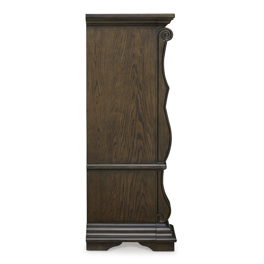 Ashley SM Maylee 5-Drawer Wood Veneer Chest, Dark Brown by Ashley Furniture