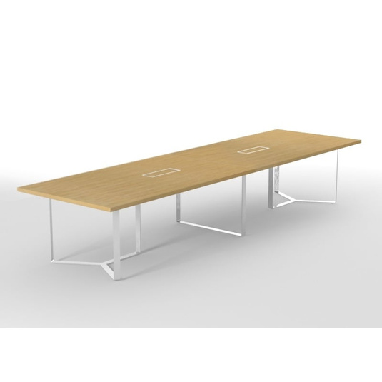 Plana Meeting Table for 14 Persons w/2 Grommets & Boxes for Power Socket